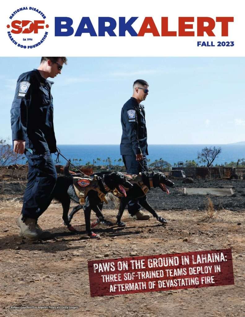 The Fall 2023 Bark Alert is Unleashed! - National Disaster Search Dog ...